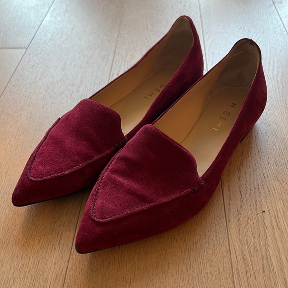 M. Gemi | Shoes | Mgemi Stellato Sacchetto Flat Suede Red 375 Italian ...